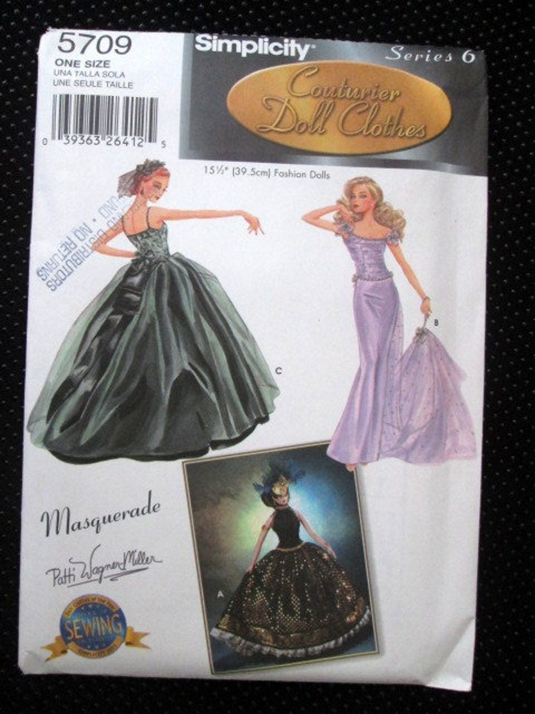 Simplicity Uncut Doll Clothes Pattern, PATTERN 5709 Couturier Doll ...