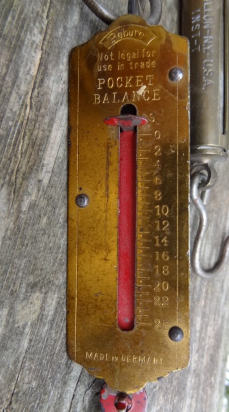 Two Vintage Brass brass/metal Hand Held Hanging Weigh Scales - Etsy