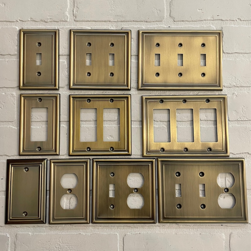 Gold Brass Outlet Plate - Etsy