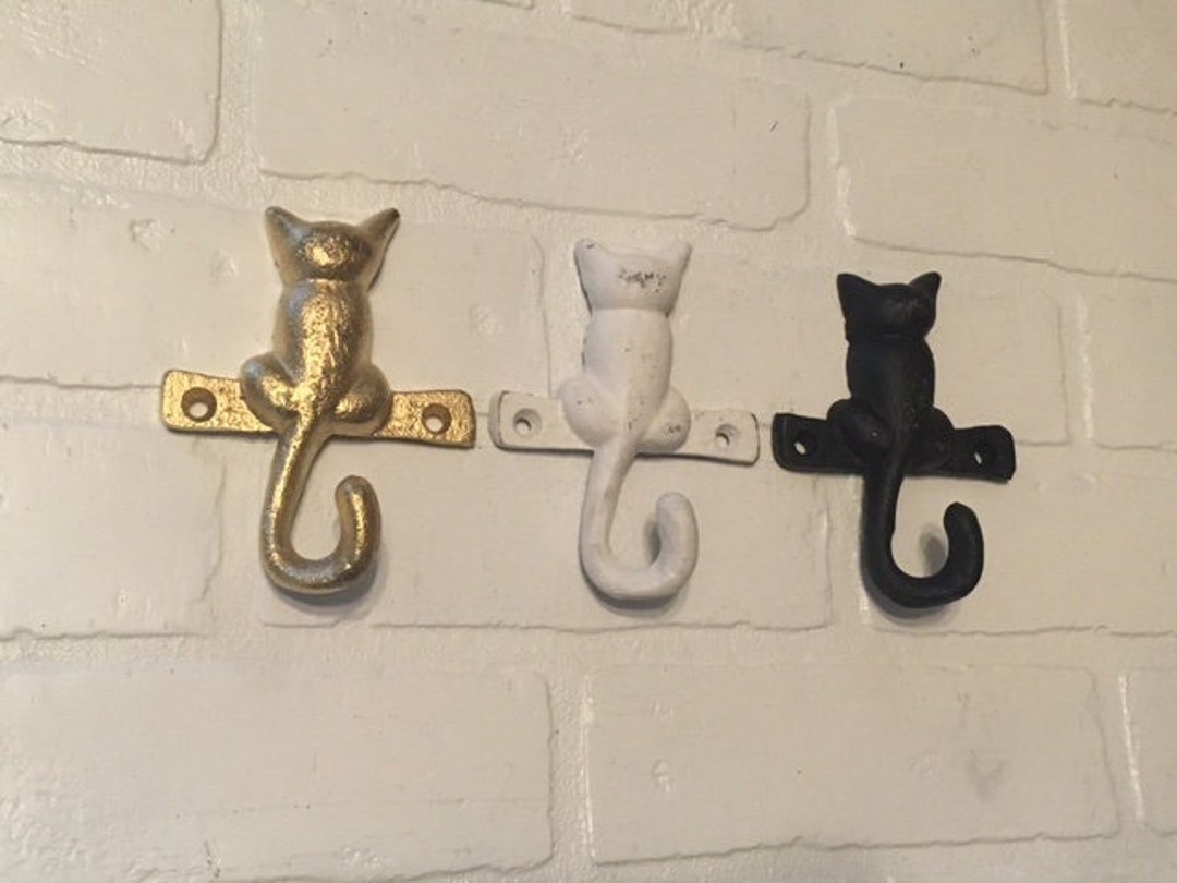 Cat Hook19 Colors, Cat Wall Hook, Animal Hook, Cats, Towel Hook ...
