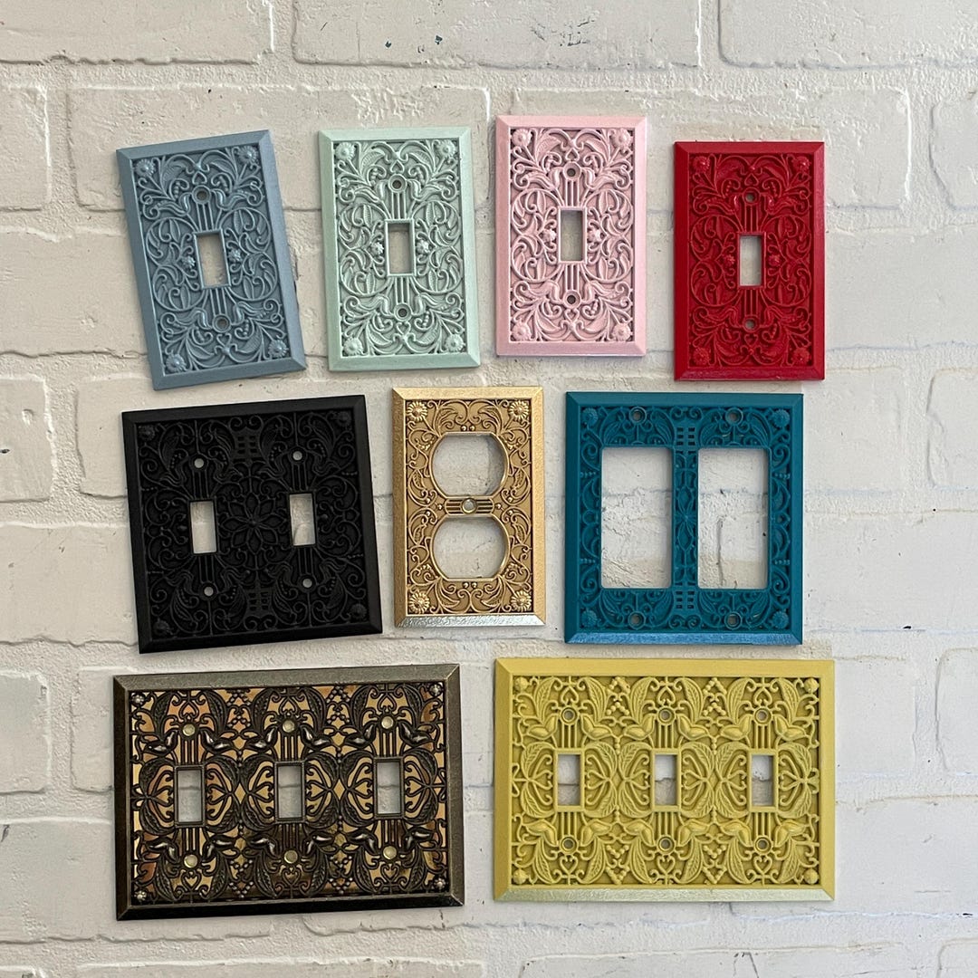 Ornate Vintage Inspired Switch Plate Covers (19 Colors) - Etsy