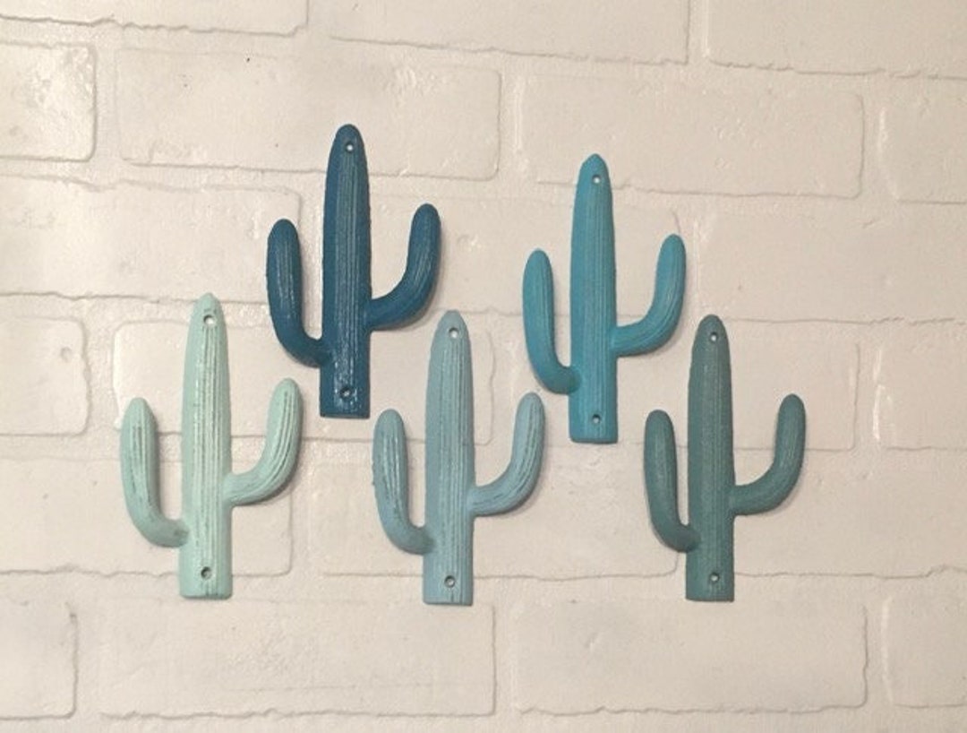 Cast Iron Cactus Wall Hook (19 Colors) - Etsy