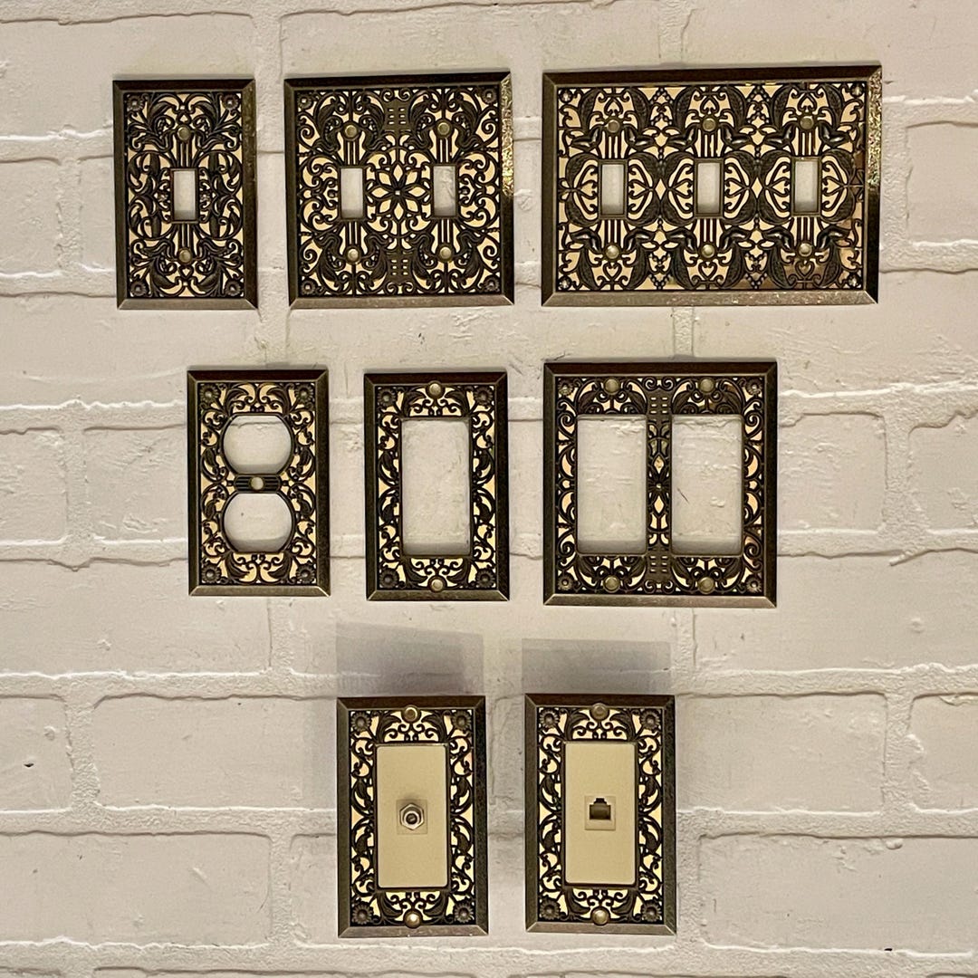 Ornate Vintage Inspired Switch Plates Covers (19 Colors) - Etsy