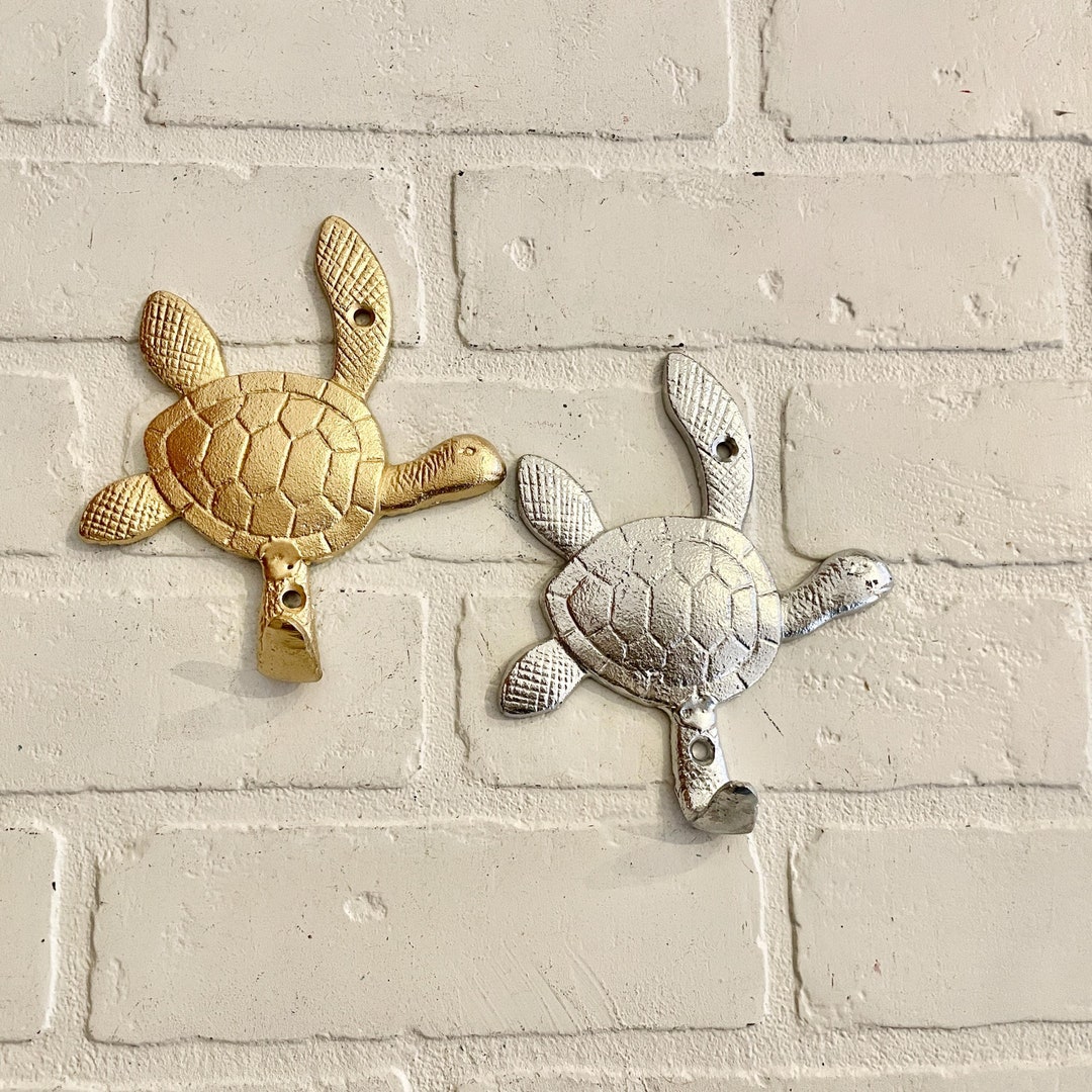 Sea Turtle Hook 19 Colors, Turtles, Nautical Towel Coat Hook, Beach ...