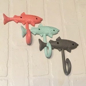 Cast Iron Fish Wall Hook (19 Colors) - Etsy