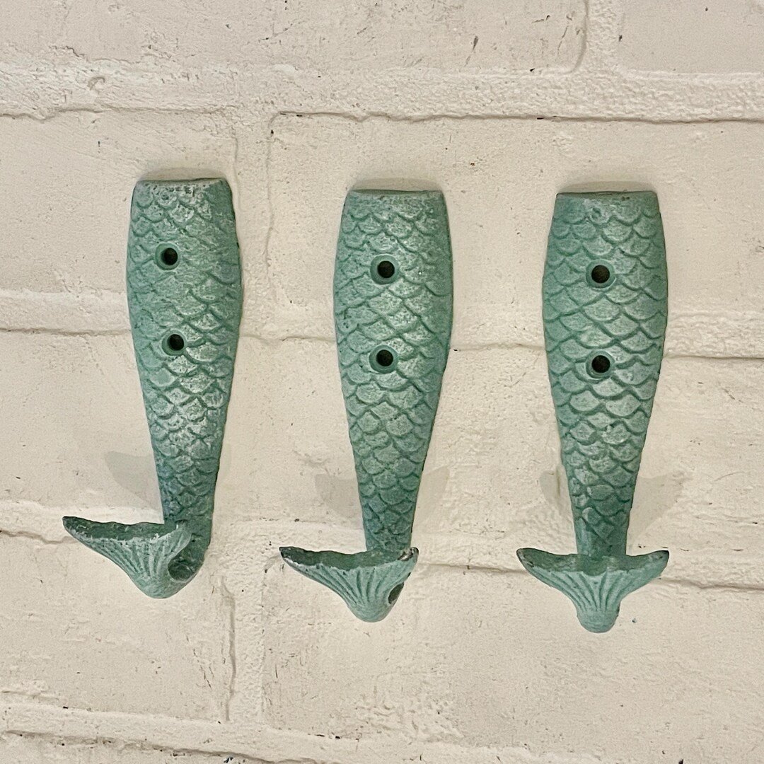 Cast Iron Mermaid Tail Hook (19 Colors) - Etsy