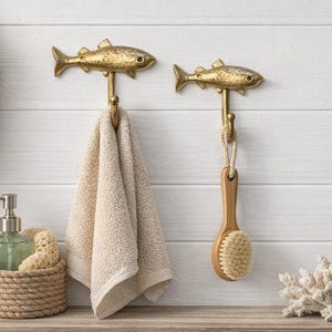 Cast Iron Fish Wall Hook (19 Colors) - Etsy