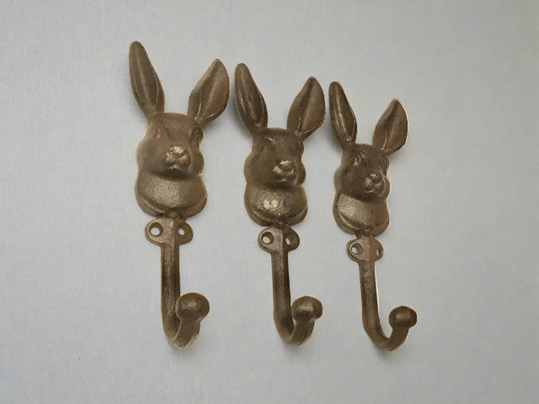 Rabbit Wall Hook(19 Colors), Bunny Hook, Animal Hook, Coat Hook, Towel Hook, Towel Holder, Gold ...
