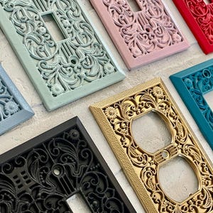 Ornate Vintage Inspired Light Switch Plate Covers (19 Colors) - Etsy