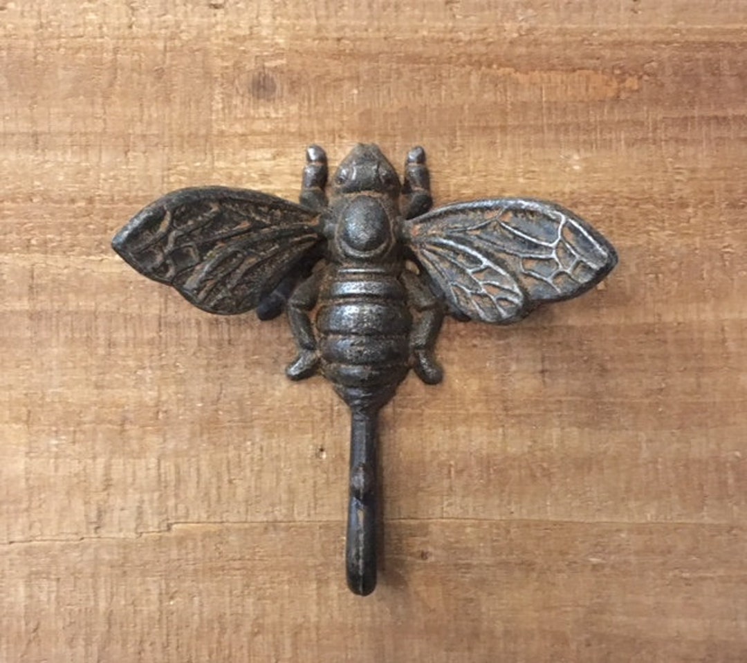 Cast Iron Bee Wall Hook (19 Colors) - Etsy