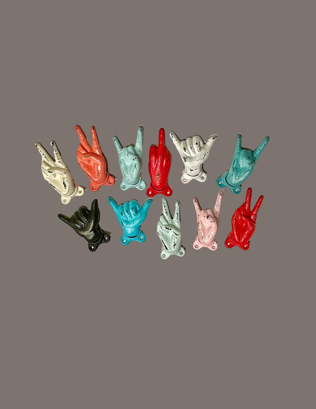 Peace Hook 18 Colors, Hang Ten Hook, Middle Finger Hook, Shaka Hook ...