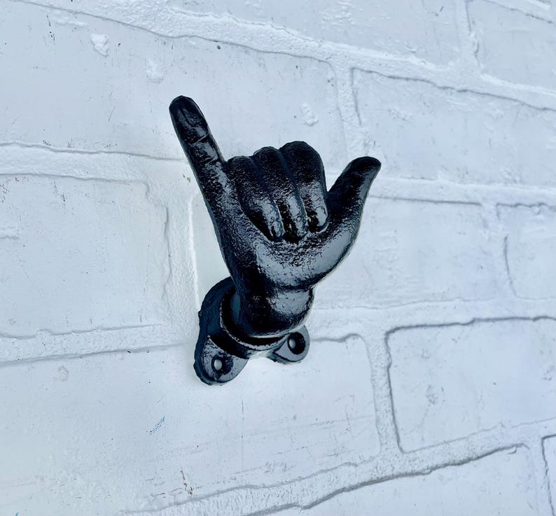 Hand Gesture Wall Hook – Decorative Metal Hooks, 18 Colors - Etsy