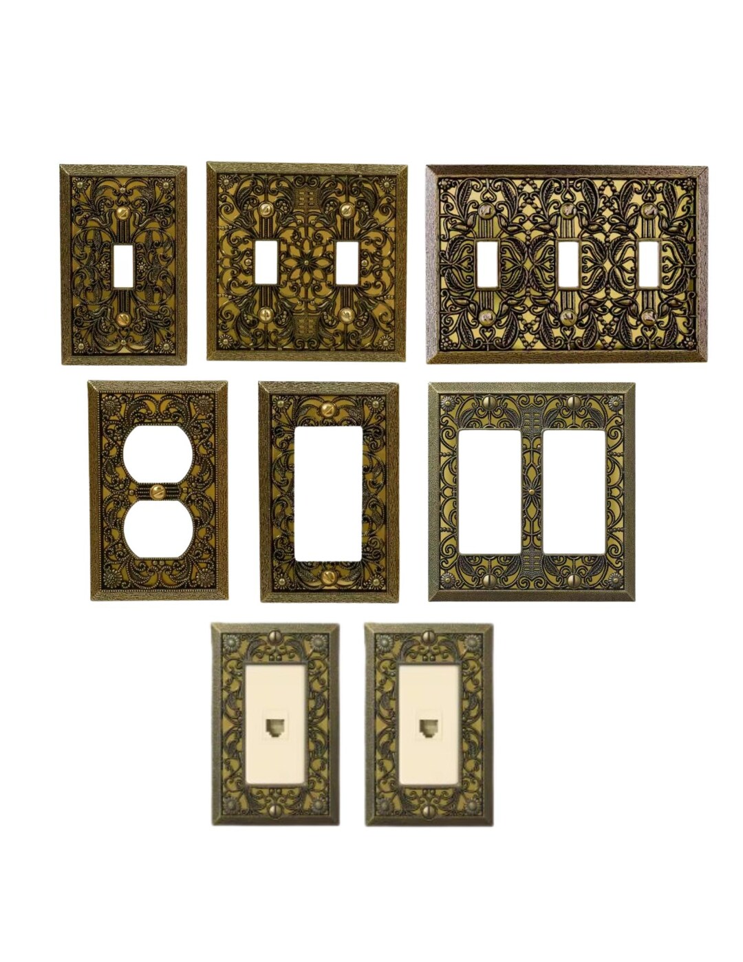 Ornate Vintage Inspired Switch Plates Covers (19 Colors) - Etsy
