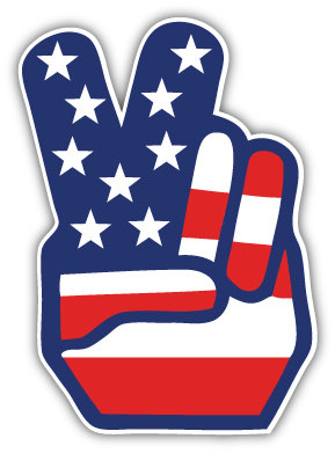 USA American Flag Peace Sign Sticker Decal 4 X 5 - Etsy
