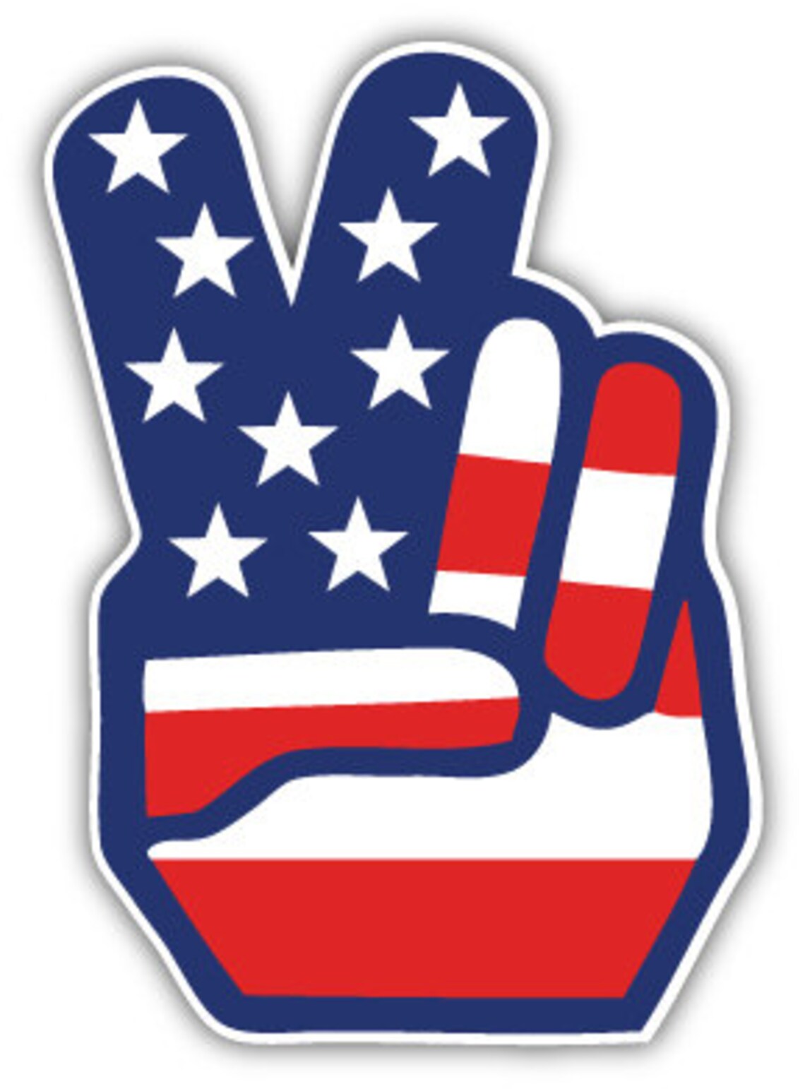 USA American Flag Peace Sign Sticker Decal 4 X 5 - Etsy