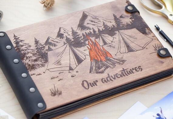 Campground Travel Photo Album Wooden Personalized Our - Etsy