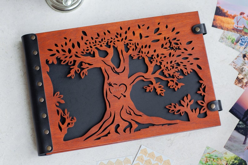Wedding Family Photo Album Love Tree Tree of Life With Names - Etsy