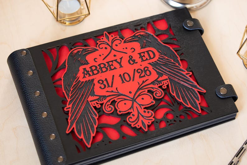 Gothic Wedding Guest Book, Til Death Do Us Part Halloween Wedding ...