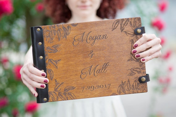 Engraved wedding album | Honestweddingadvice.com
