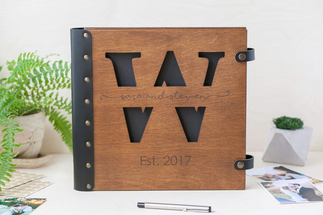 Wedding Photo Album Monogram Photo Album Keepsake - Etsy