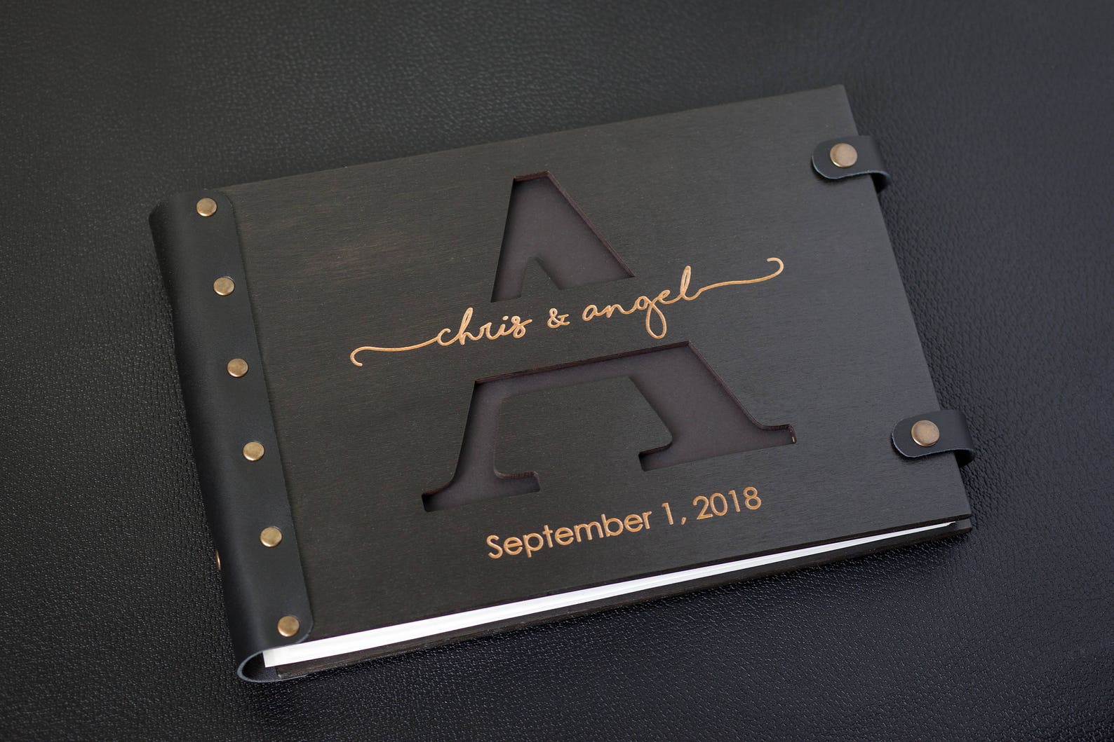 Wedding Monogram Guest Book for Wish Records With Personalized | Etsy
