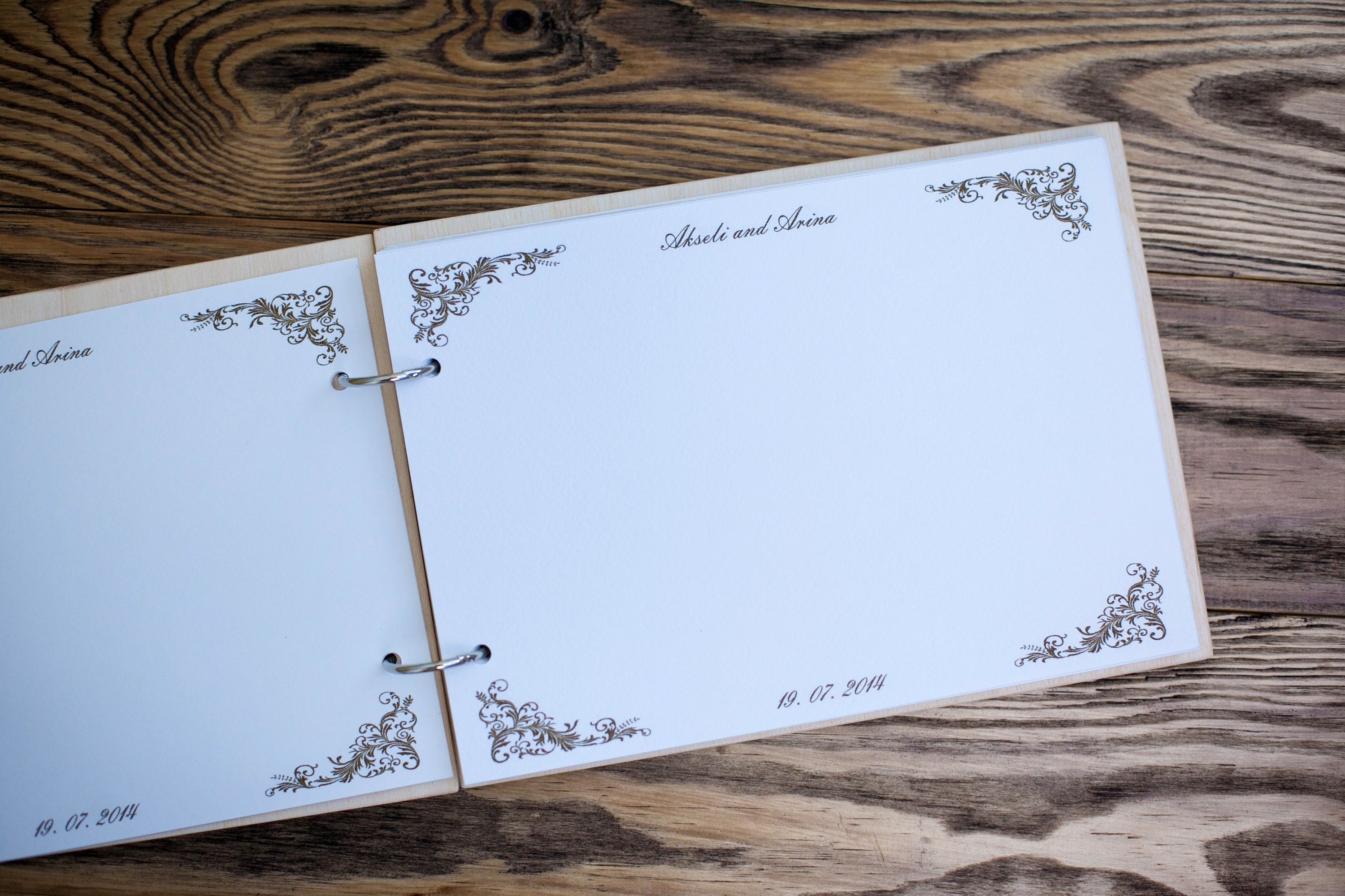 10 Personalized Pages for Wedding Guest Book - Etsy