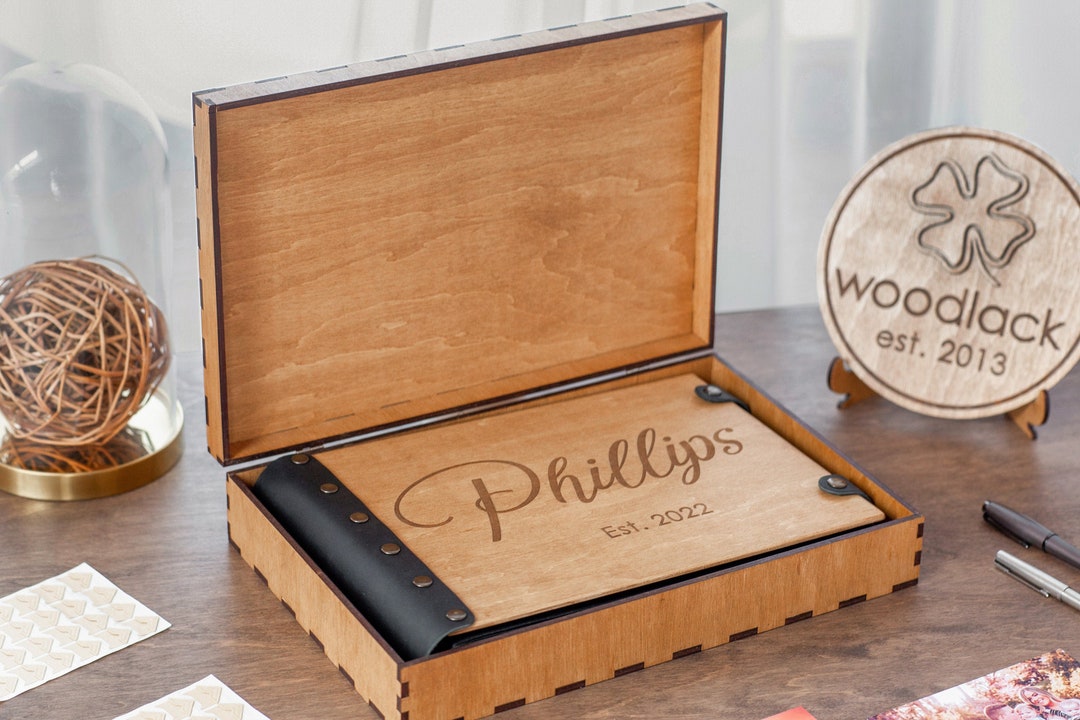 Box for Photo Album and Guest Book Photo Box Book Box Wooden Box ...