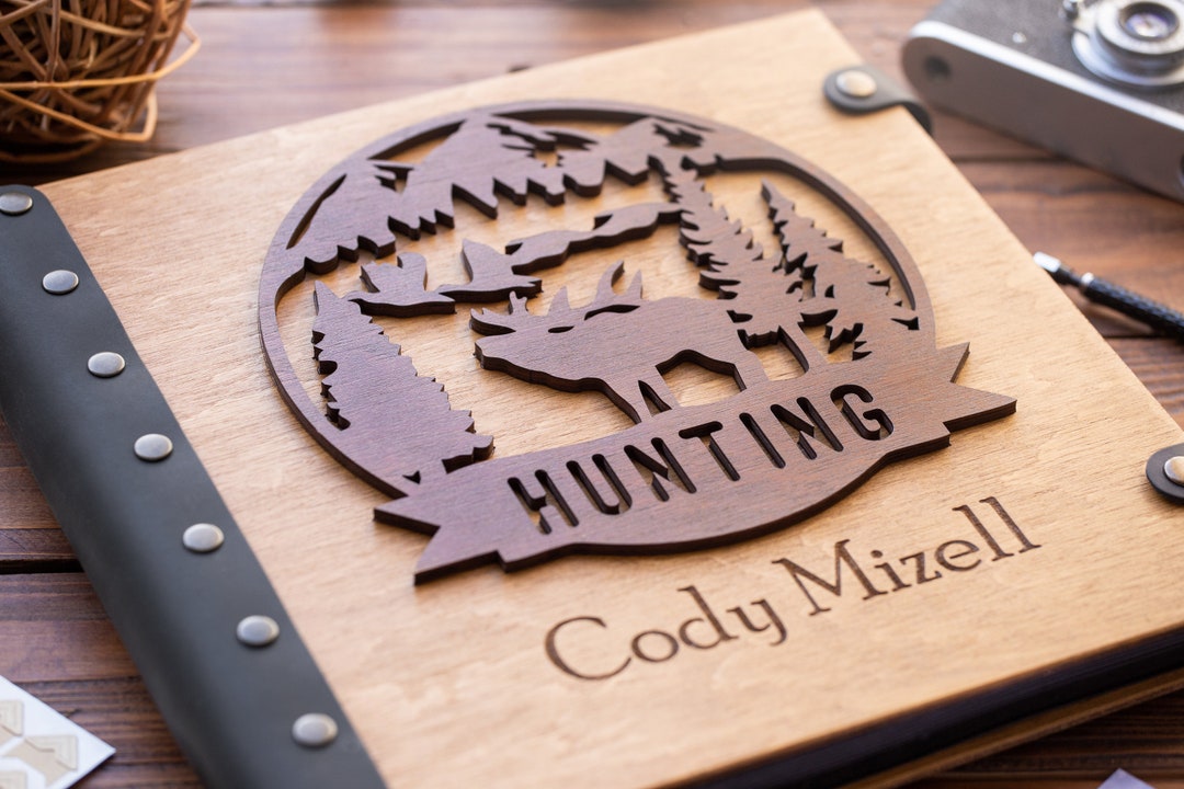 Custom Hunting Photo Album, Wooden Photo Album, Deer Photo Album ...