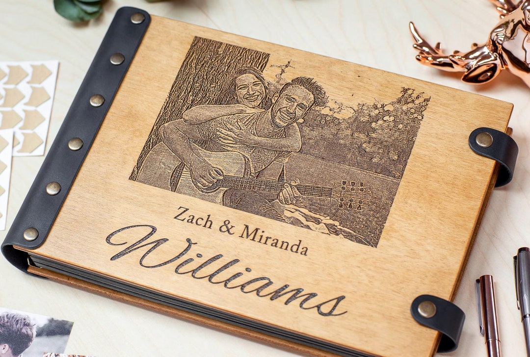 Custom Photo Album Engraved Photo, Wedding Photo Book Family Scrapbook ...