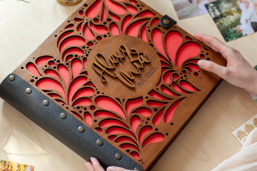 Custom Photo Album, Floral Photo Album Personalized, Large Photo Album ...