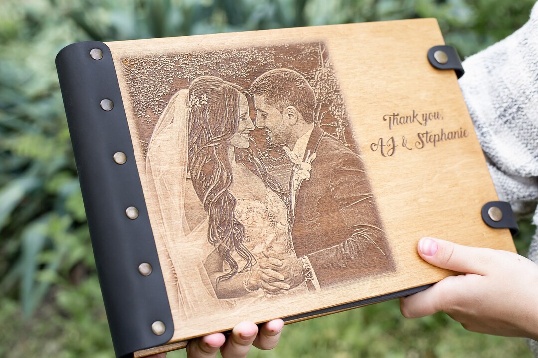 Personalized Wedding Photo Album Ideal Gift for Newlyweds, Wooden ...