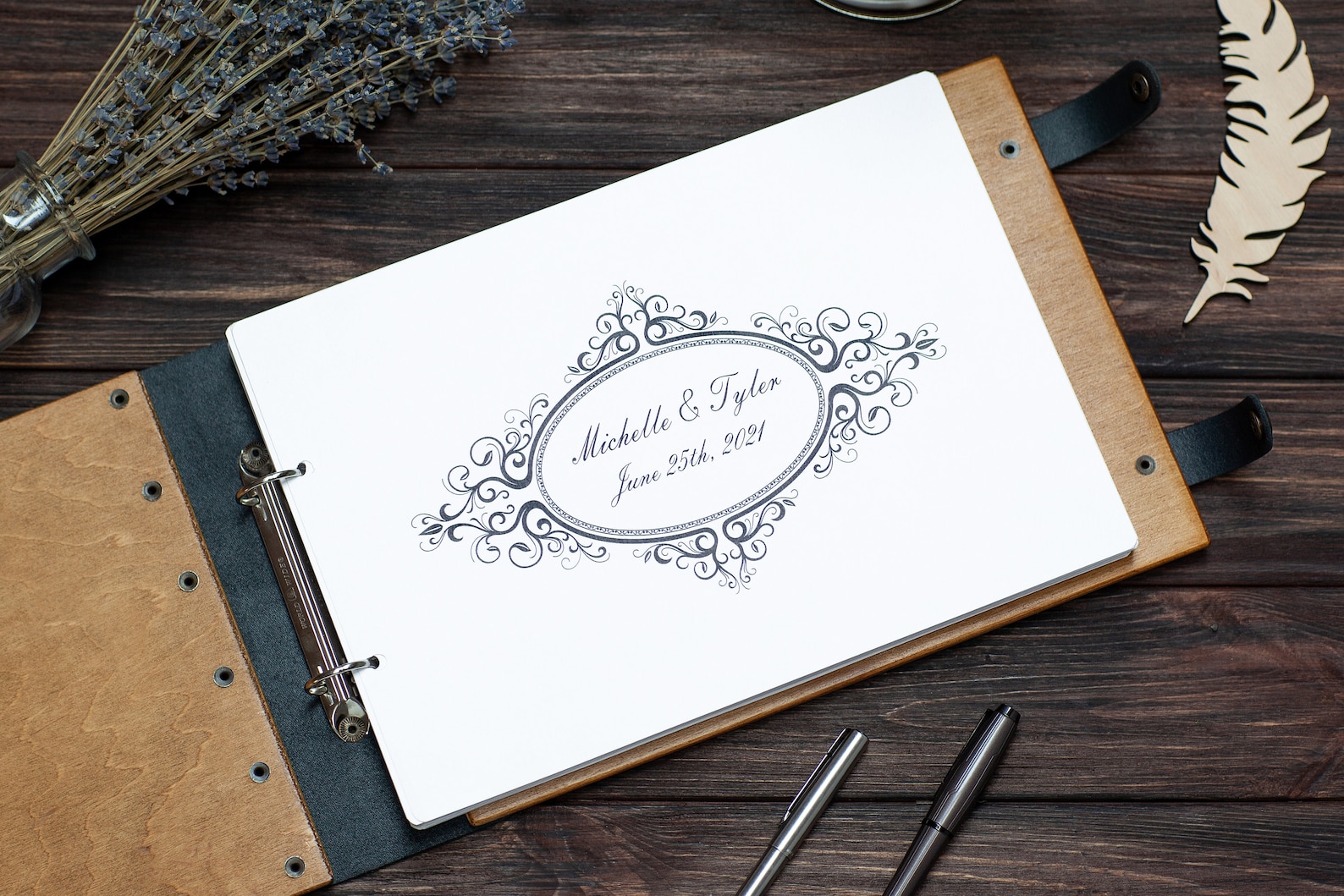 Personalized Wooden Guest Book With Your Name and Date - Etsy