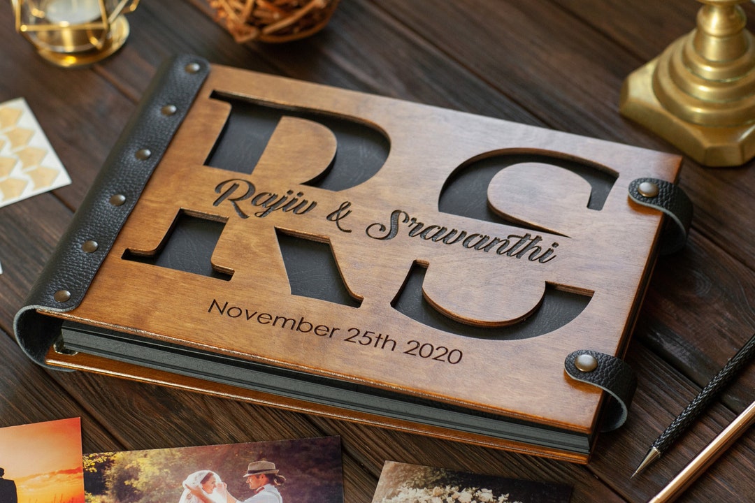 Personalized Photo Album, Monogram Photo Album, Wood Photo Album ...