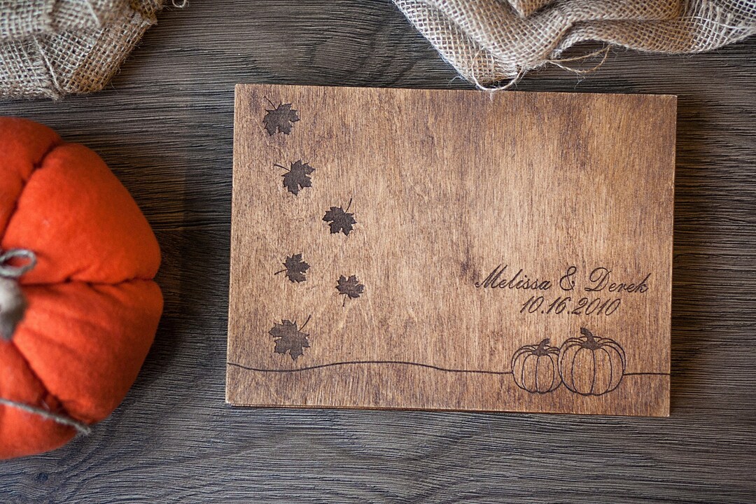 Pumkin Wedding Guest Book for Halloween Wedding, Fall Wedding Guest ...