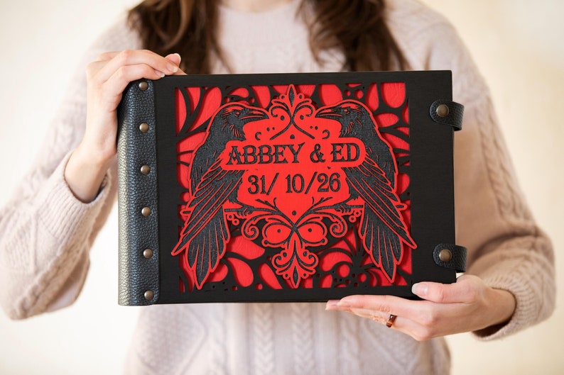 Gothic Wedding Guest Book, Til Death Do Us Part Halloween Wedding ...