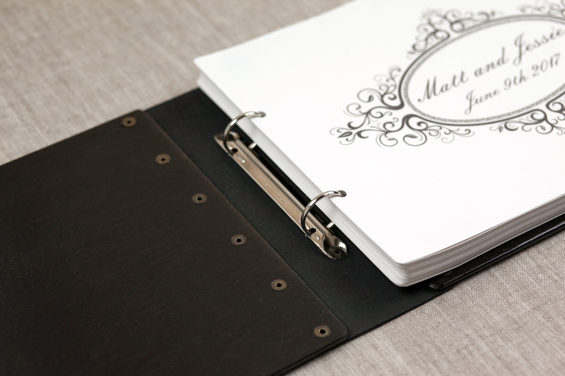 Wedding Monogram Guest Book for Wish Records With Personalized | Etsy