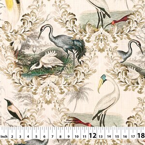 Fisher; Color Sandy; Tropical Bird Natural; Cotton Blend Curtain ...