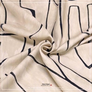 Graffito; 13 Colors; Abstract Line Art Strokes Modern Maze; Cotton ...