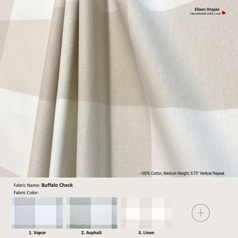Buffalo Check Curtains - Etsy