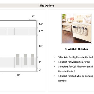 Custom Remote Control Holder Organizer Pockets for Remote Control ...