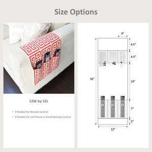 Custom Remote Control Holder; Organizer; Pockets for Remote Control ...