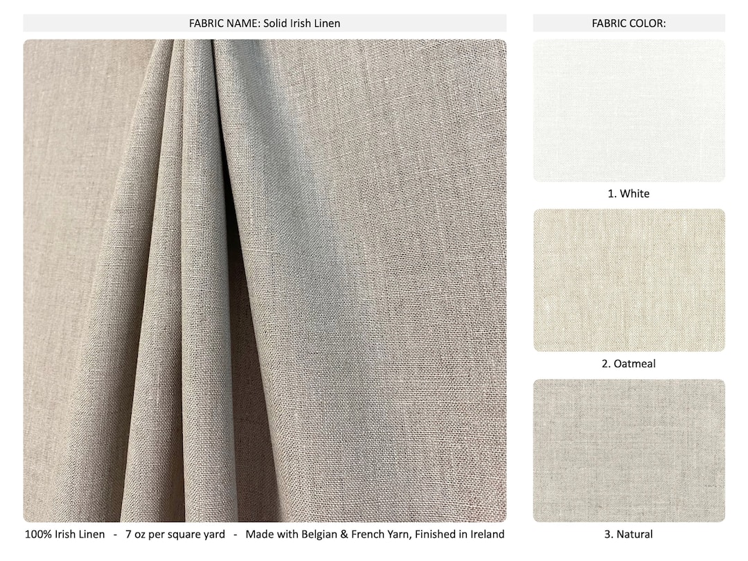 Solid Irish Linen 21 Colors 100% Irish Linen Curtain - Etsy