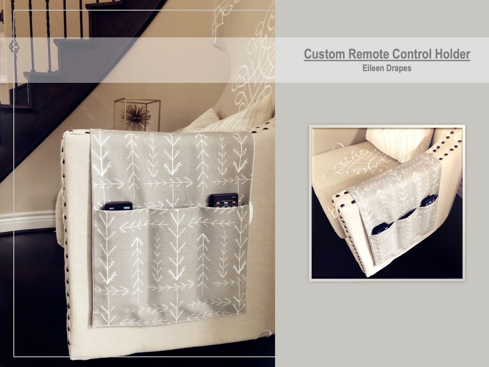 Custom Remote Control Holder Organizer Pockets for Remote - Etsy