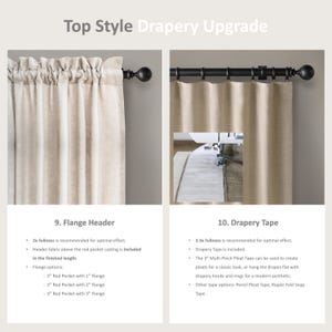 TOP STYLE Drapery Upgrade to Custom Drapes; Pinch Pleats; Euro Pleats ...