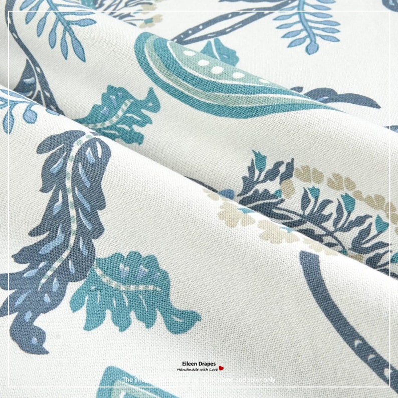 Federal Floral; 3 Colors; Palampore Flower; Cotton Curtain, Valance ...
