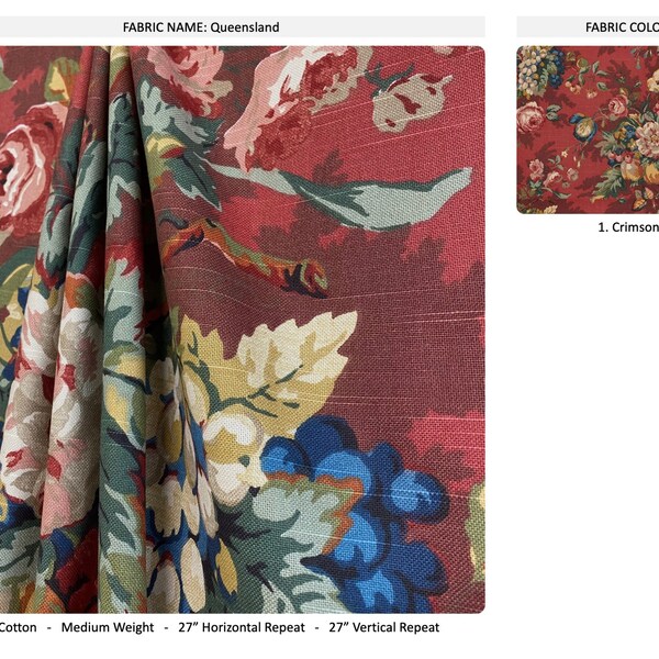 Red Toile Fabric - Etsy