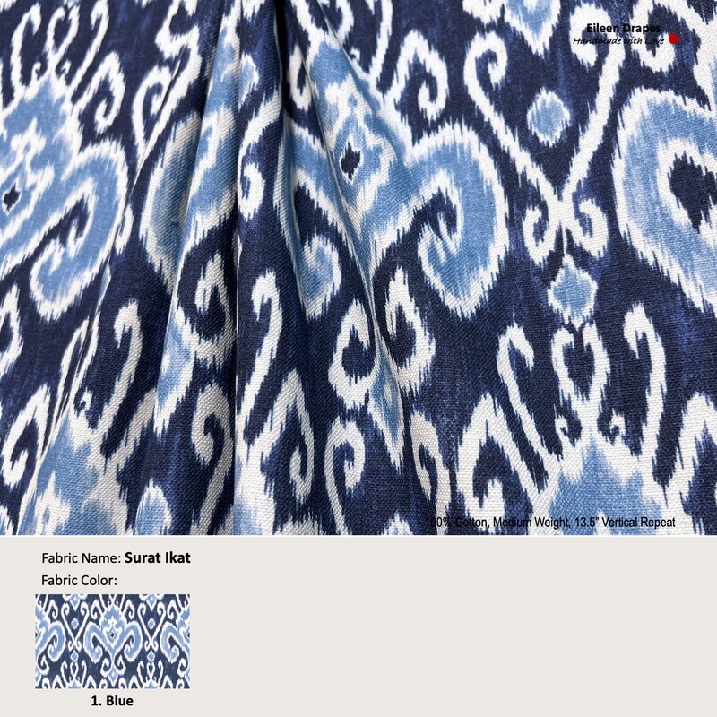 Indigo Curtains - Etsy