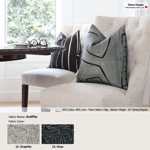 Graffito; 13 Colors; Abstract Line Art Strokes Modern Maze; Cotton ...