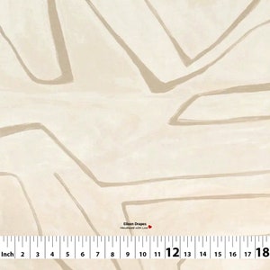 Graffito 13 Colors Abstract Line Art Strokes Modern Maze Cotton Blend ...