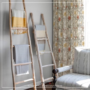 Leda Peony; 2 Colors; Jacobean Floral Flower Rose Blue Gray; Cotton ...